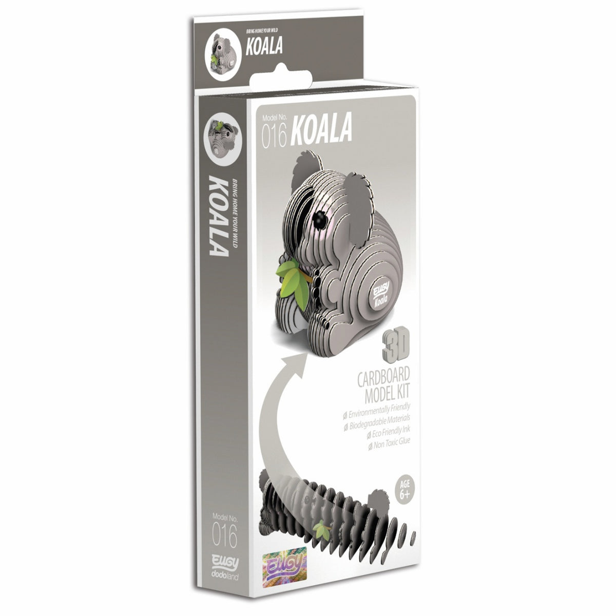 Eugy Koala 3D Cardboard Model Kit – Primary Colours - Lyme Regis, Dorset