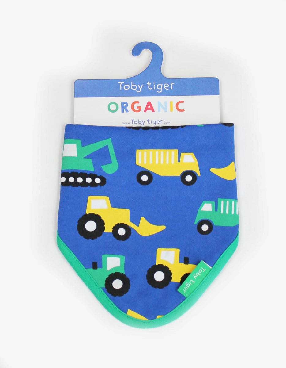 Toby Tiger Dribble Bib - Digger – Primary Colours - Lyme Regis, Dorset
